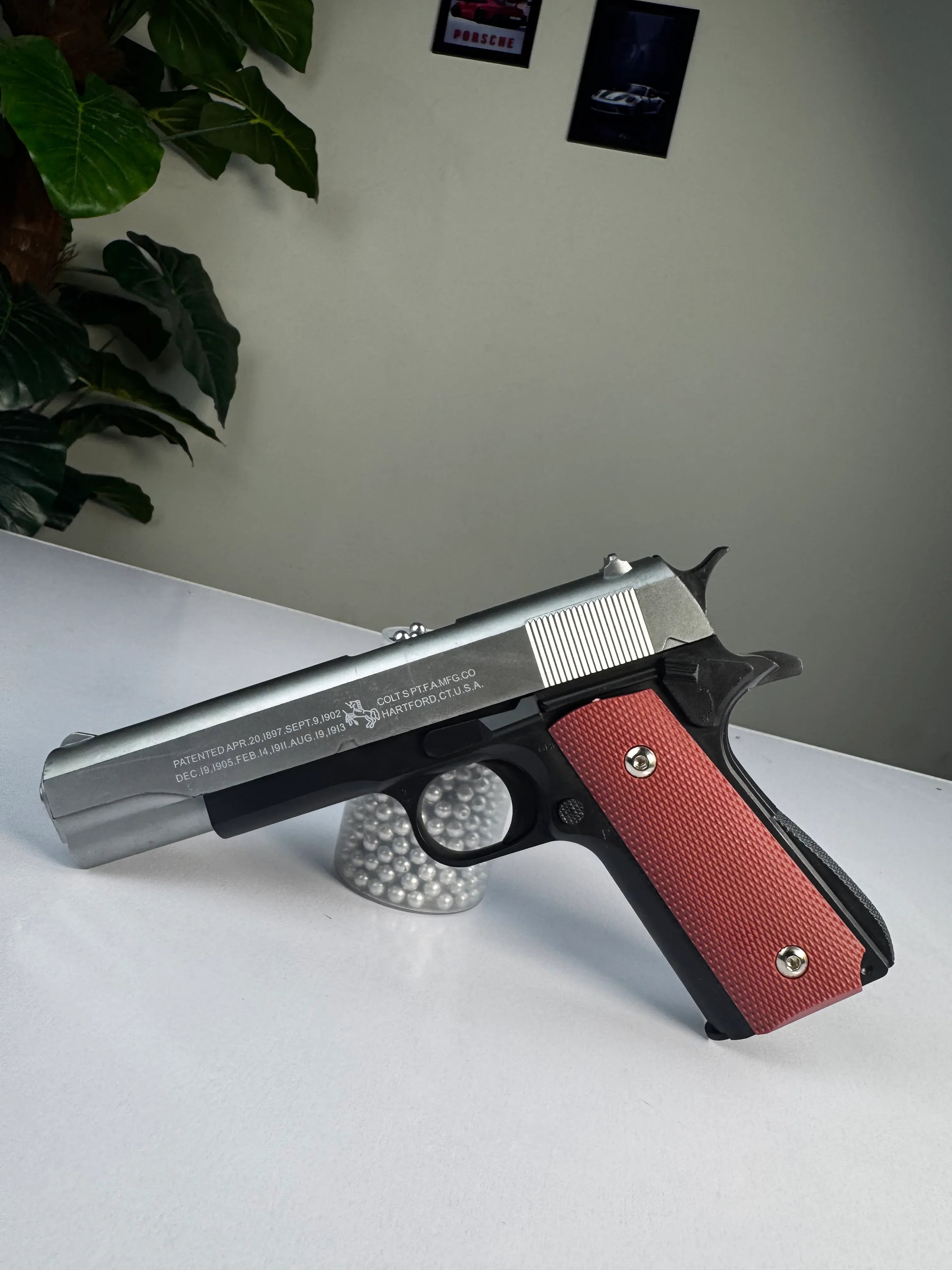 Silver Colt M1911 Airsoft Toy Gun – Realistic, Durable & Perfect for A ...
